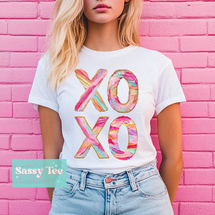 XO XO COLORFUL TEXTURE PAINT – Sassy Tee Transfers