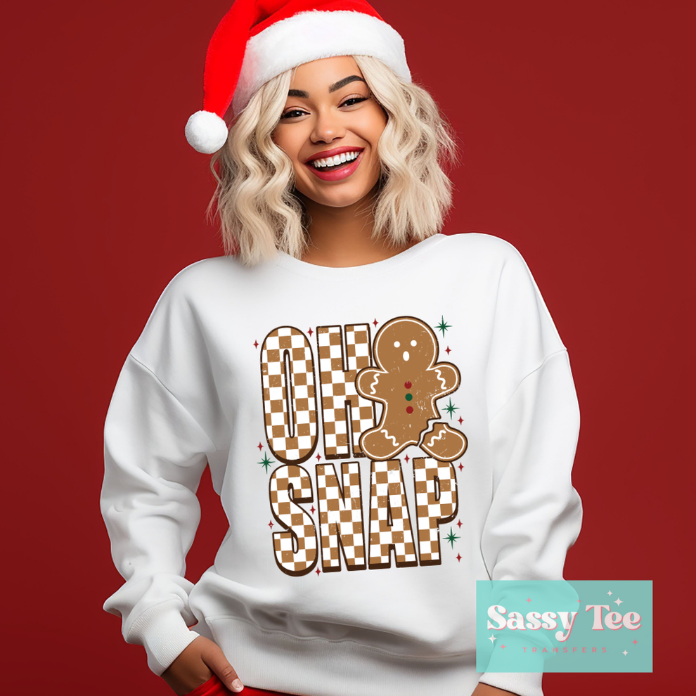 OH SNAP RETRO GINGERBREAD – Sassy Tee Transfers