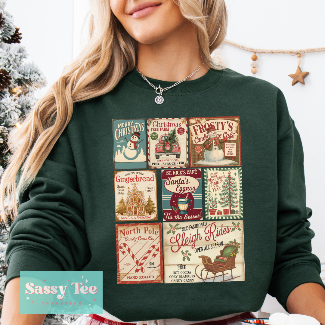 CLASSIC CHRISTMAS TRENDY SIGNS – Sassy Tee Transfers
